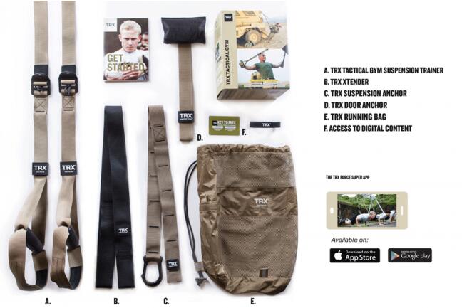 Suspension Trainer Force Kit Tactical (inkl. Super App) Fitness TRX ...