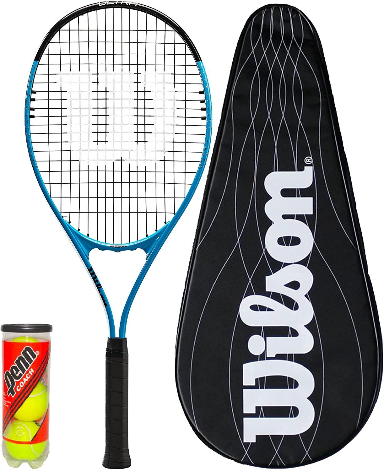Wilson Ultra Power XL 112 Tennis Racket, Cover & 3 Tennis Balls WILSON ...