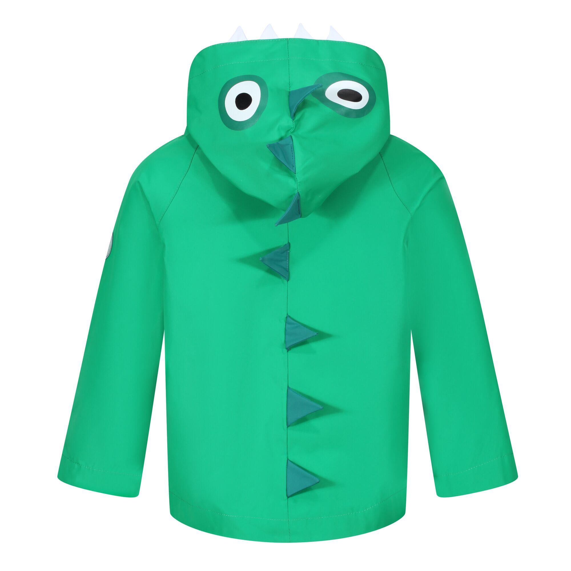 Childrens/Kids Dinosaur Waterproof Jacket (Jellybean Green) REGATTA ...