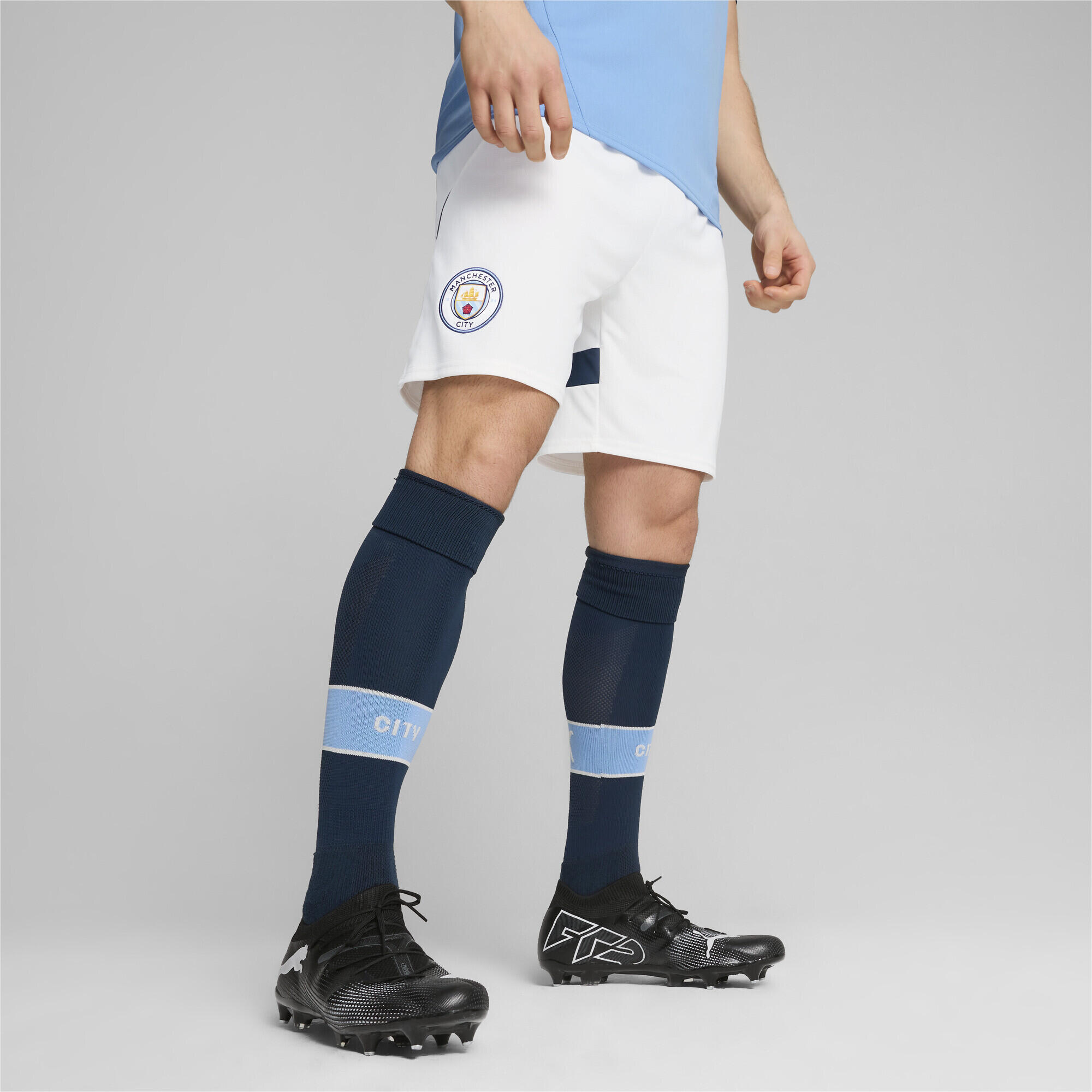 Męskie szorty Manchester City 24/25 PUMA White Marine Blue PUMA | Decathlon