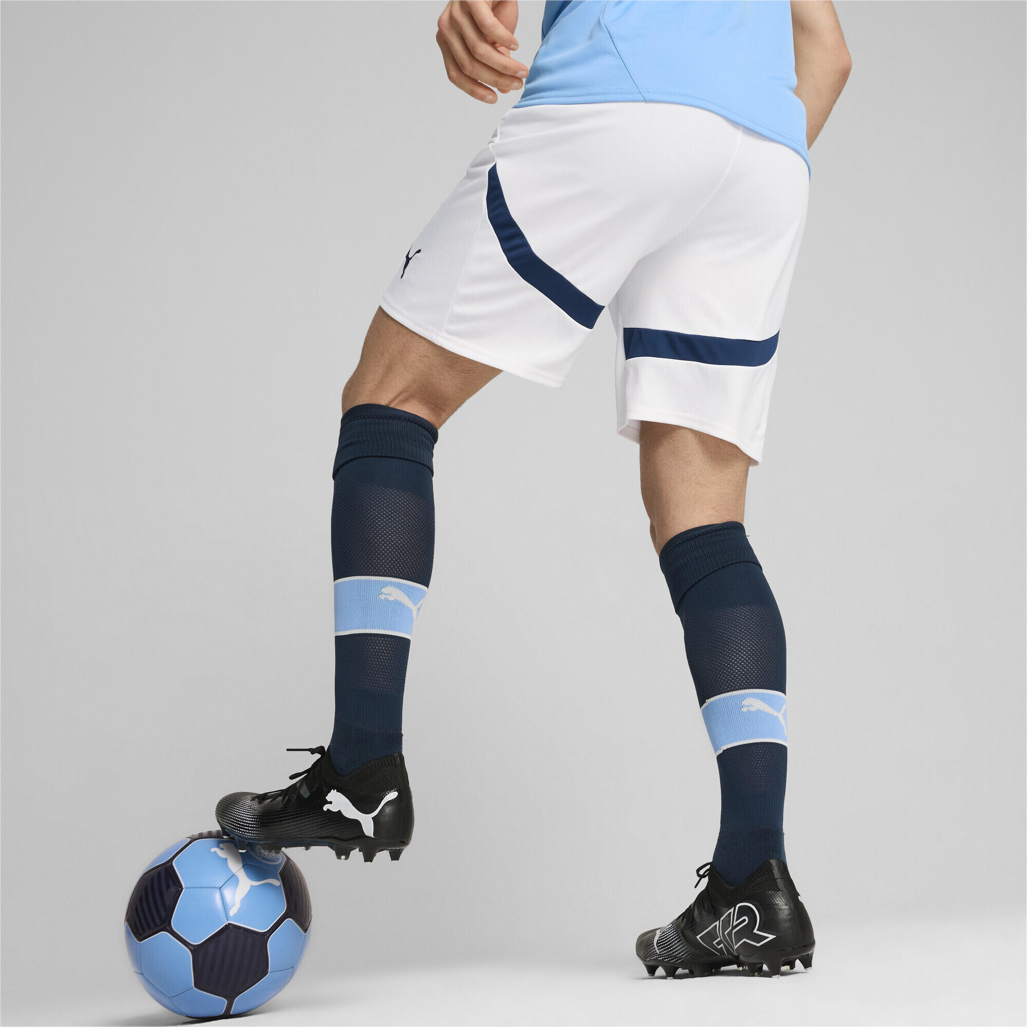 Męskie szorty Manchester City 24/25 PUMA White Marine Blue PUMA | Decathlon