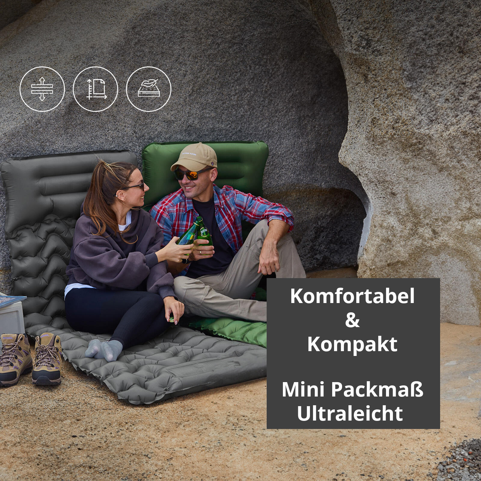 Trekkingsmat Wildwood Camping Luchtbed Thermomat Lichtgewicht 0,9 kg ...