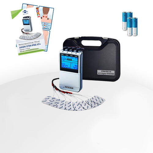 TENS-EMS 4-kanaals combinatie-unit STIM-PRO X9+ & 8 stuks 5x5 cm ...