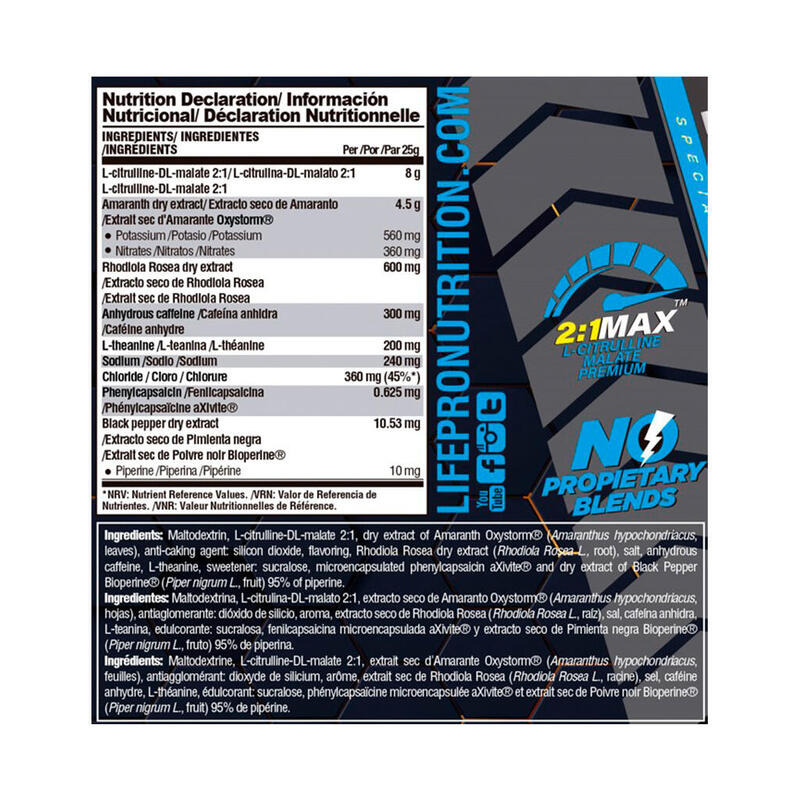 Bebida pre-entrenamiento Life Pro Wild Pump 400g | Decathlon