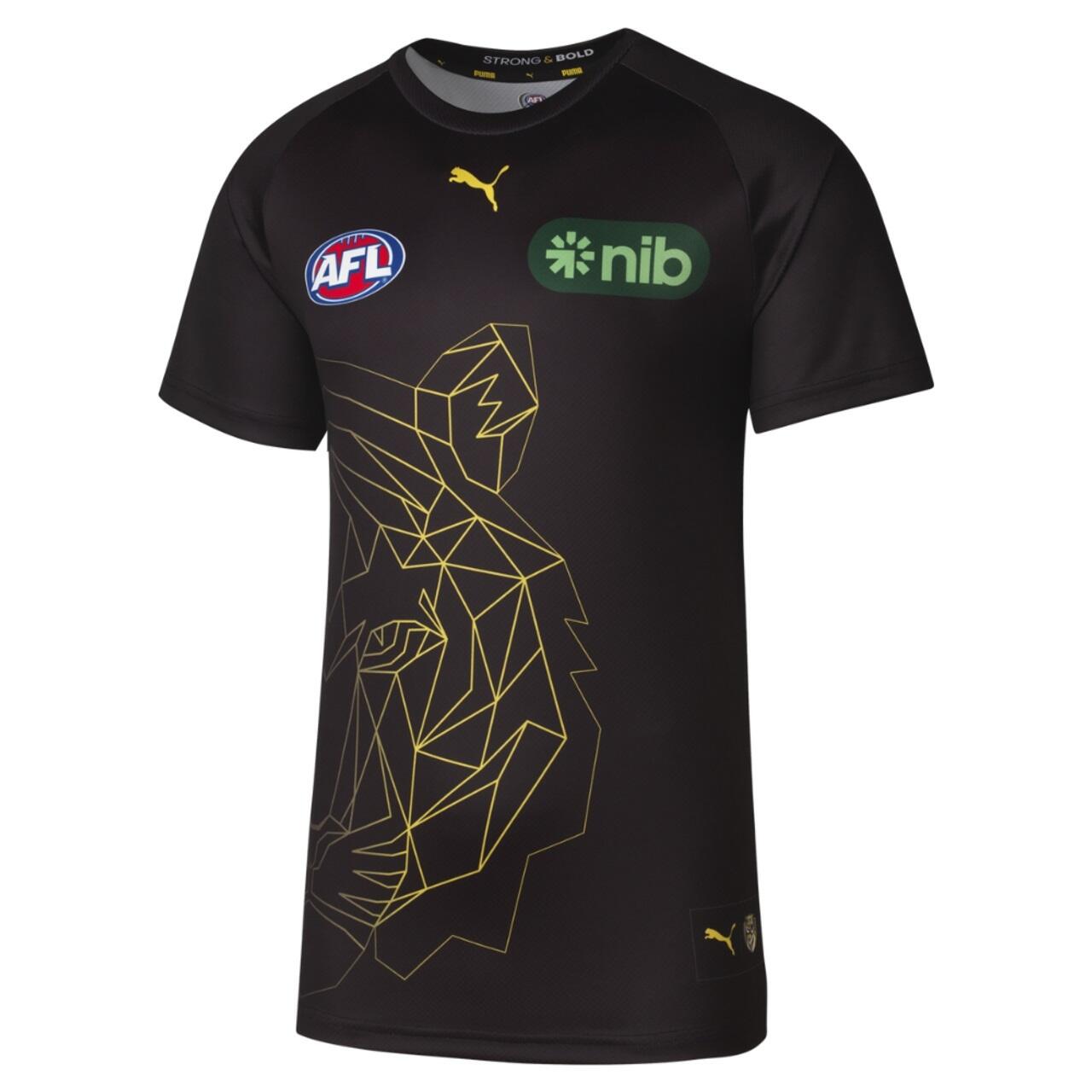 Richmond Tigers 2024 PUMA AFL Mens Warm Up Top Black