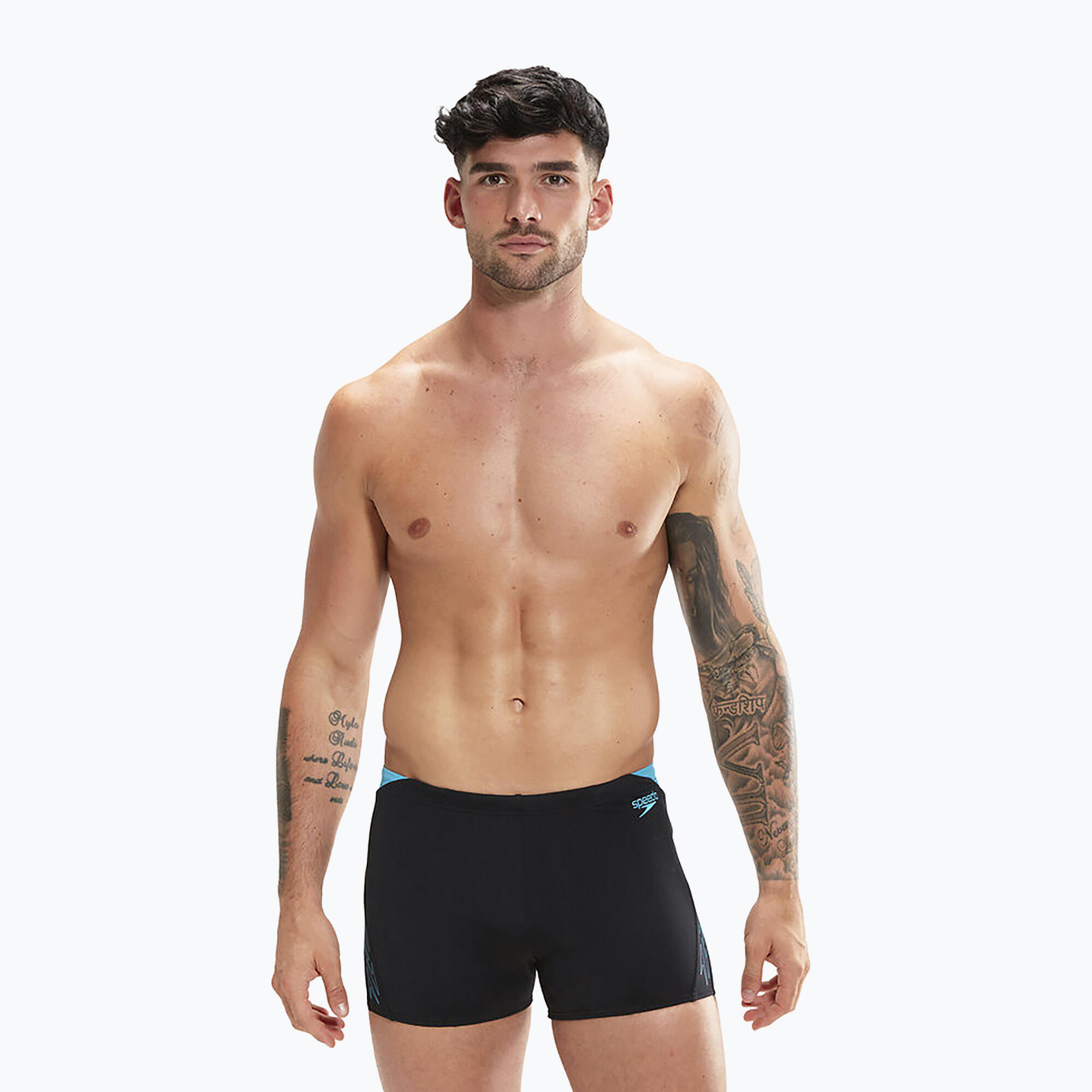 Men's Hyper Boom Splice Aquashorts Black/Blue SPEEDO | Decathlon