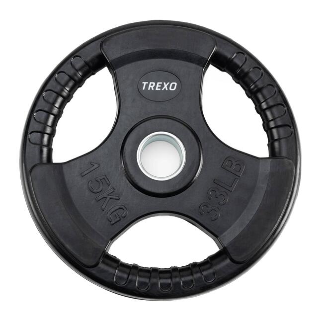 TREXO Gietijzeren gewicht met TREXO rubber 15 kg | Decathlon
