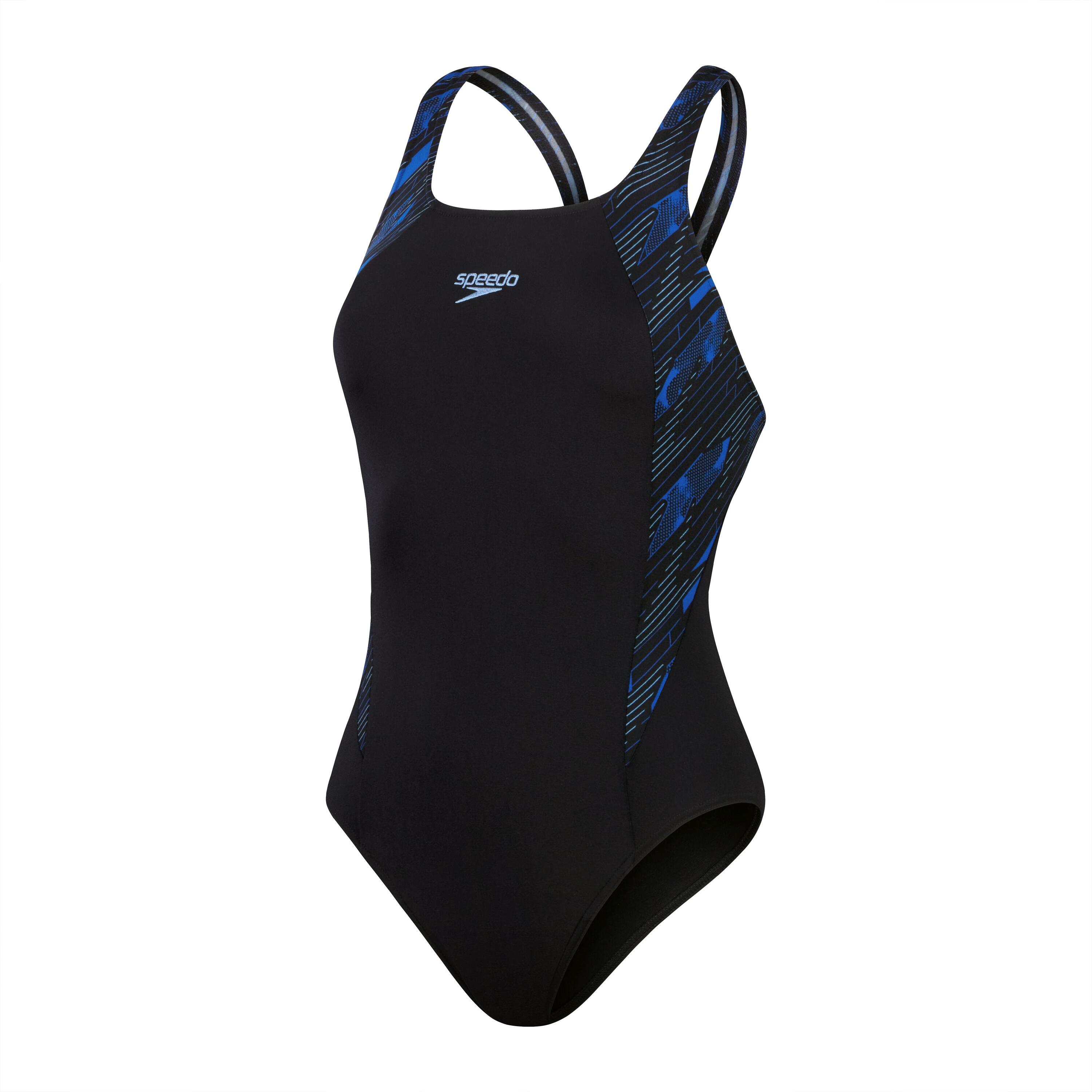 Speedo Hyperboom Splice Muscleback Swimsuit - Black/Blue SPEEDO | Decathlon