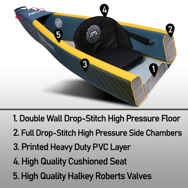 Inflatable kayak aqua marina tomahawk air-k 2Persons AQUA MARINA ...