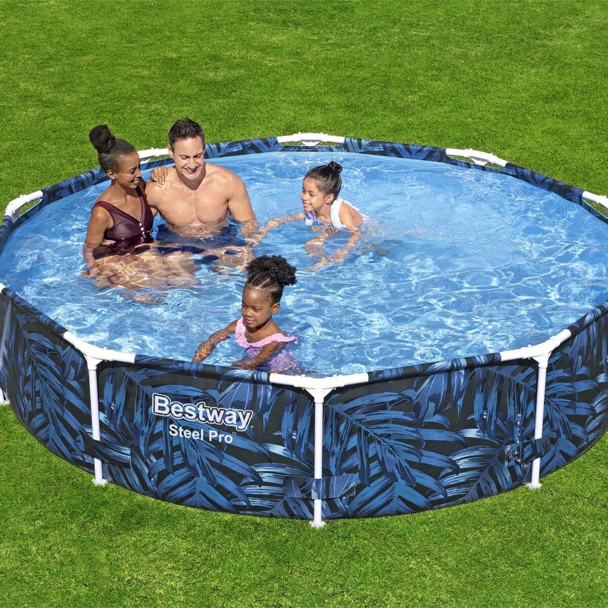 Bestway | 10ft Steel Pro Swimming Pool Set, Family Above Ground Round Pool BESTWAY | Decathlon
