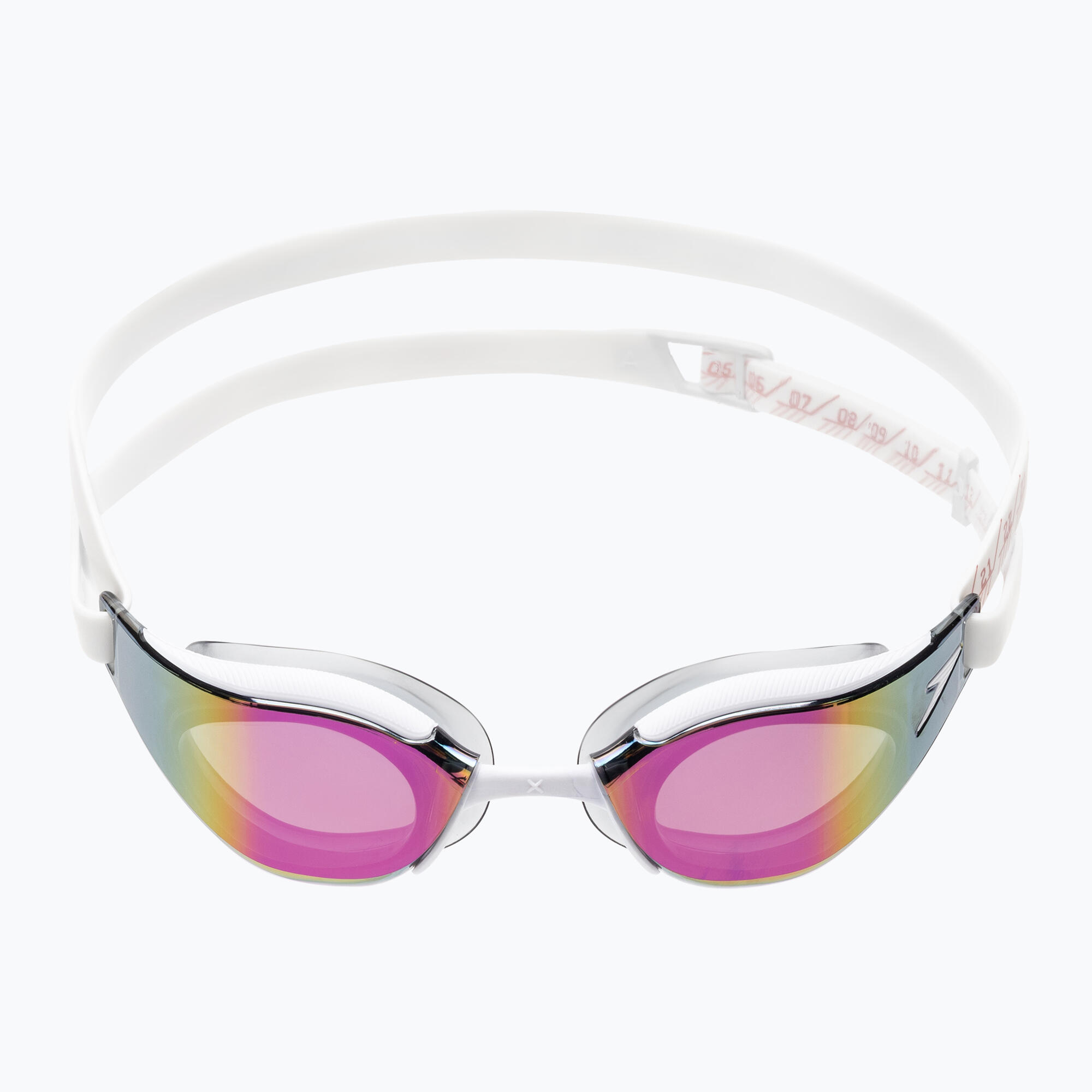 Speedo Fastskin Hyper Elite Mirror Goggles - White / Oxid Grey / Rose ...