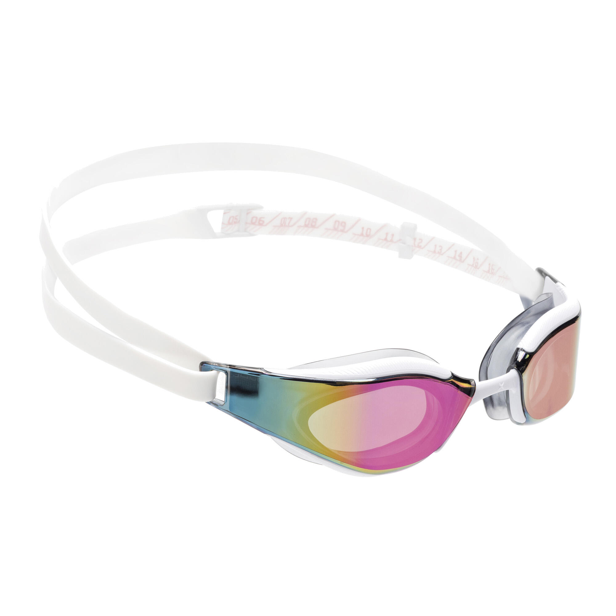 Speedo Fastskin Hyper Elite Mirror Goggles - White / Oxid Grey / Rose ...