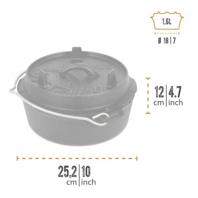 1.6L Cast Iron Dutch Oven | Decathlon