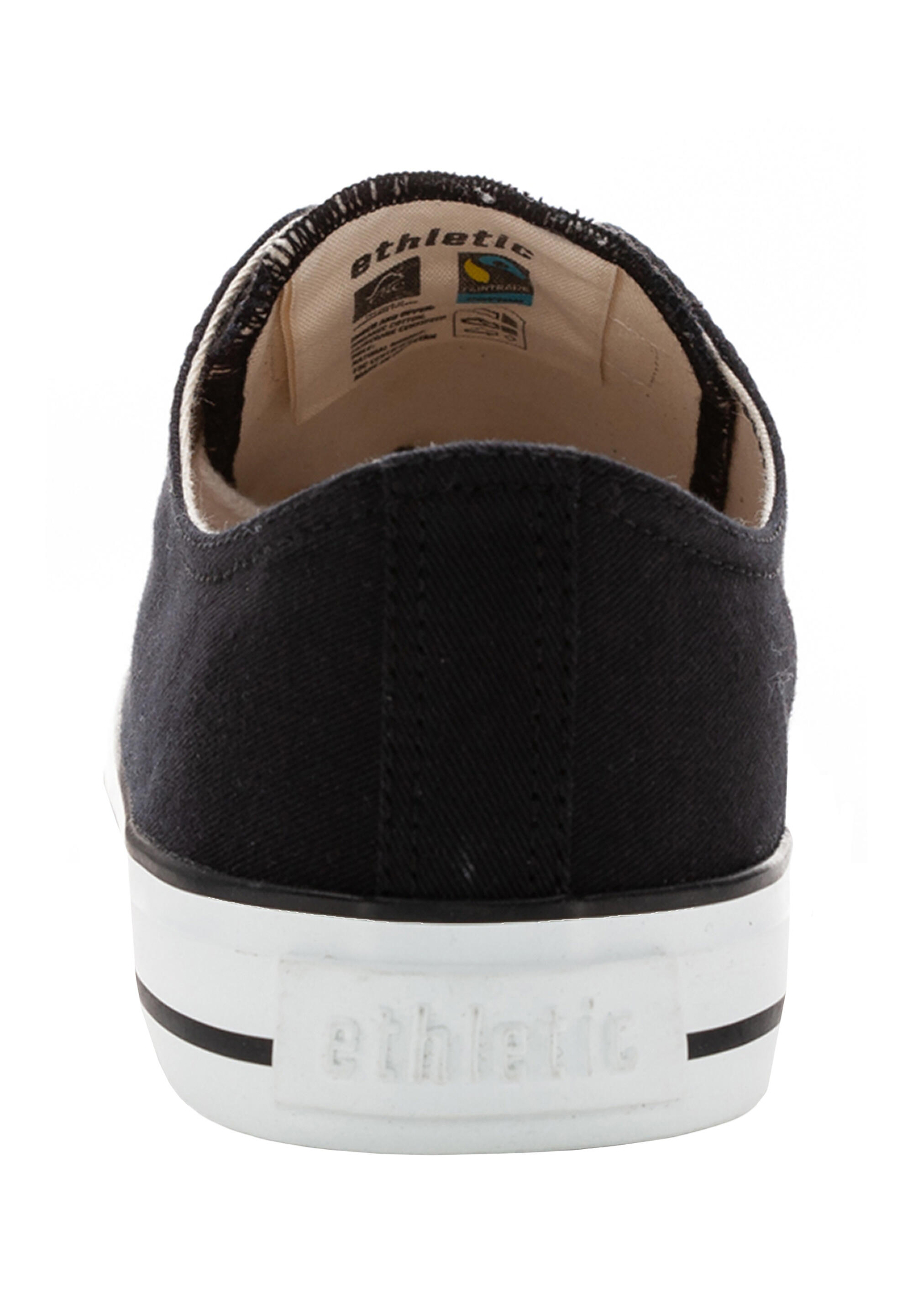 Sneaker Fair Trainer White Cap Lo Cut schwarz atmungsaktiv ETHLETIC ...