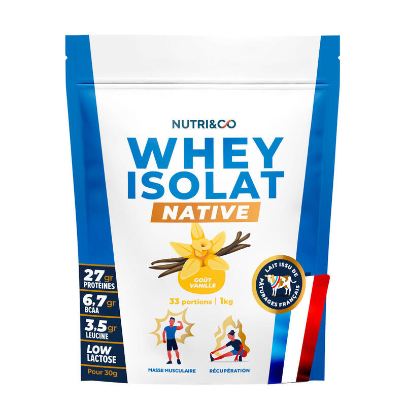 Whey Isolate Native - Prise de Masse & Musculation - Goût Café - 1kg ...