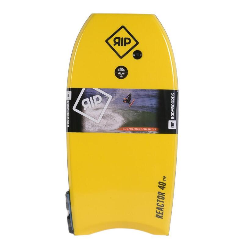 RIP Bodyboard - Reactor Stringer avec leash (EPS) - Yellow / Orange RIP ...