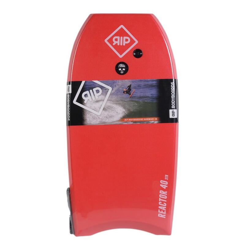 RIP Bodyboard - Reactor Stringer avec leash (EPS) - Red / White RIP ...
