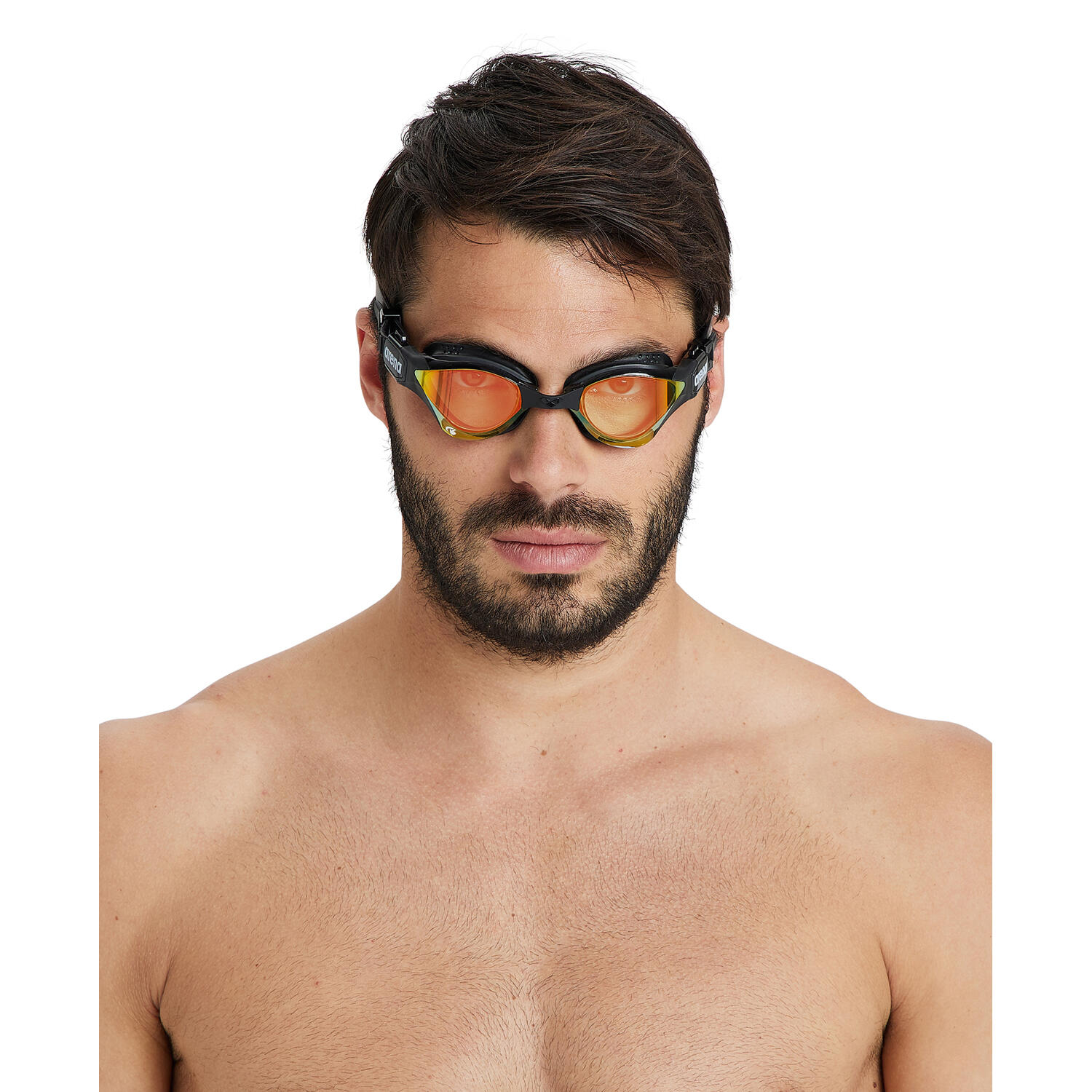 Arena Cobra Tri Swipe Mirrored Goggles - Yellow Copper / Black ARENA ...