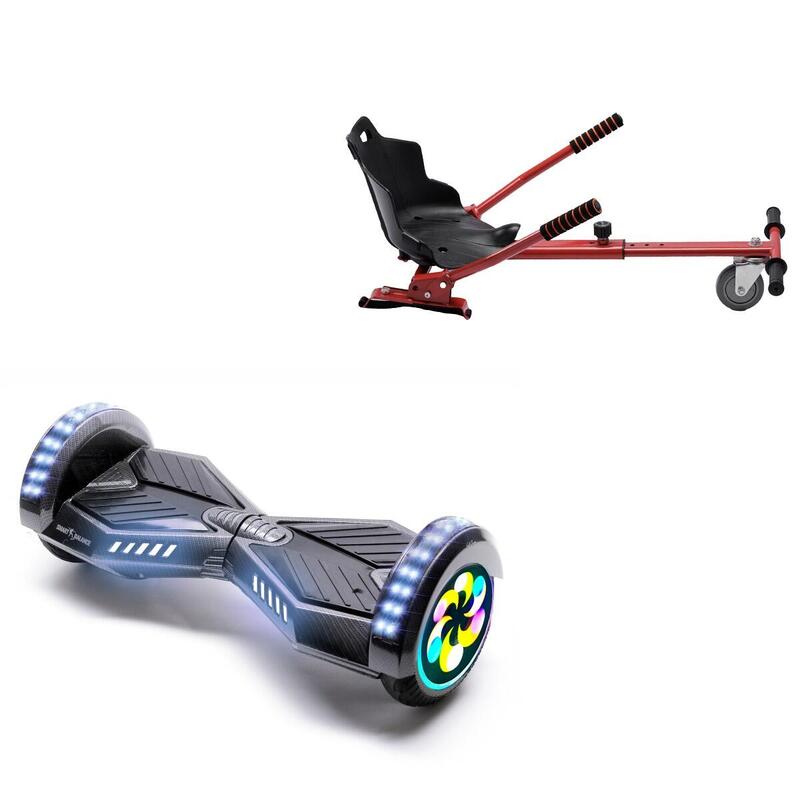 SMARTBALANCE - Set Hoverboard 8 inch cu Scaun Ergonomic Rosu ...
