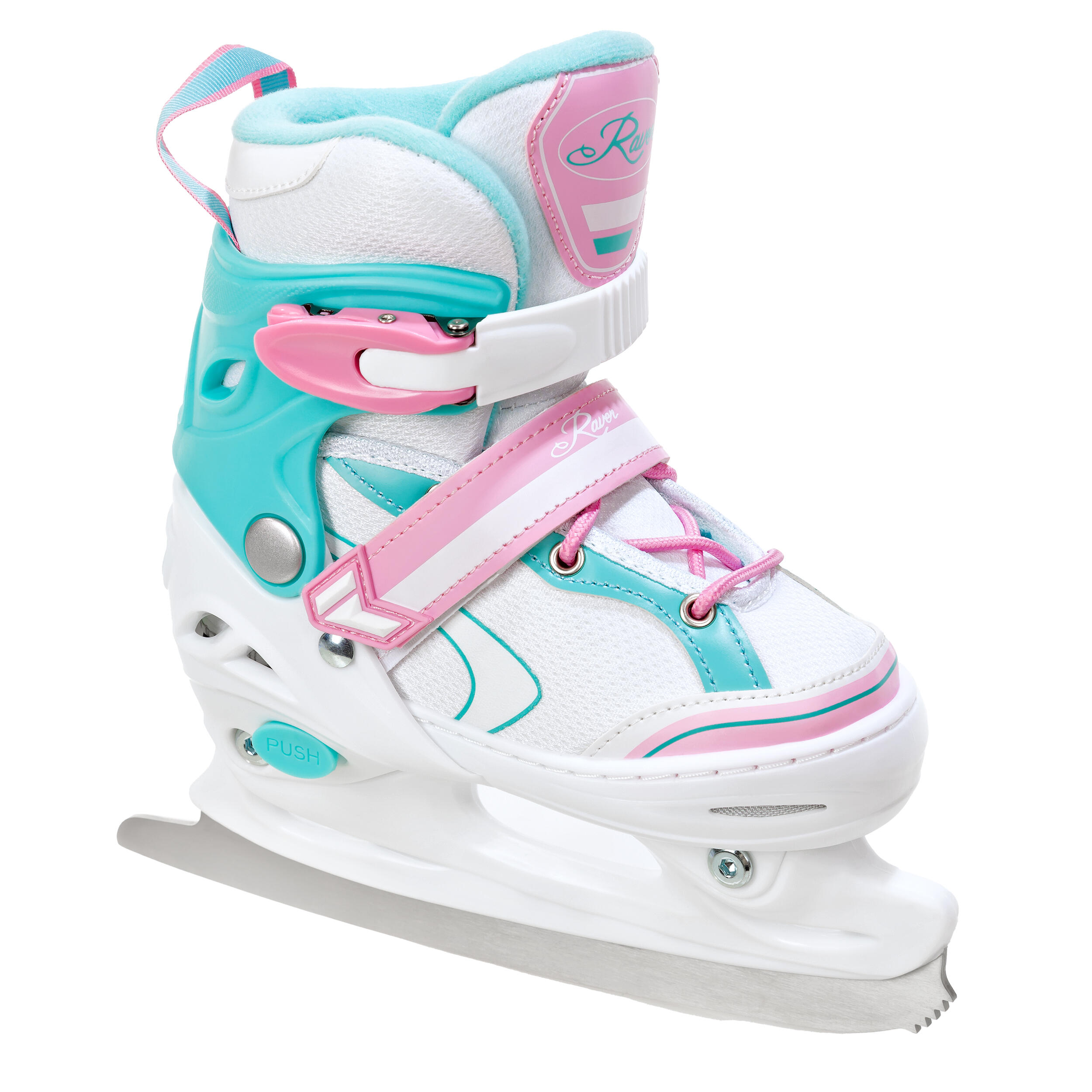 Patins Artistiques 2en1 Roues Ajustables Lia Blanc/Minute/Rose RAVEN ...
