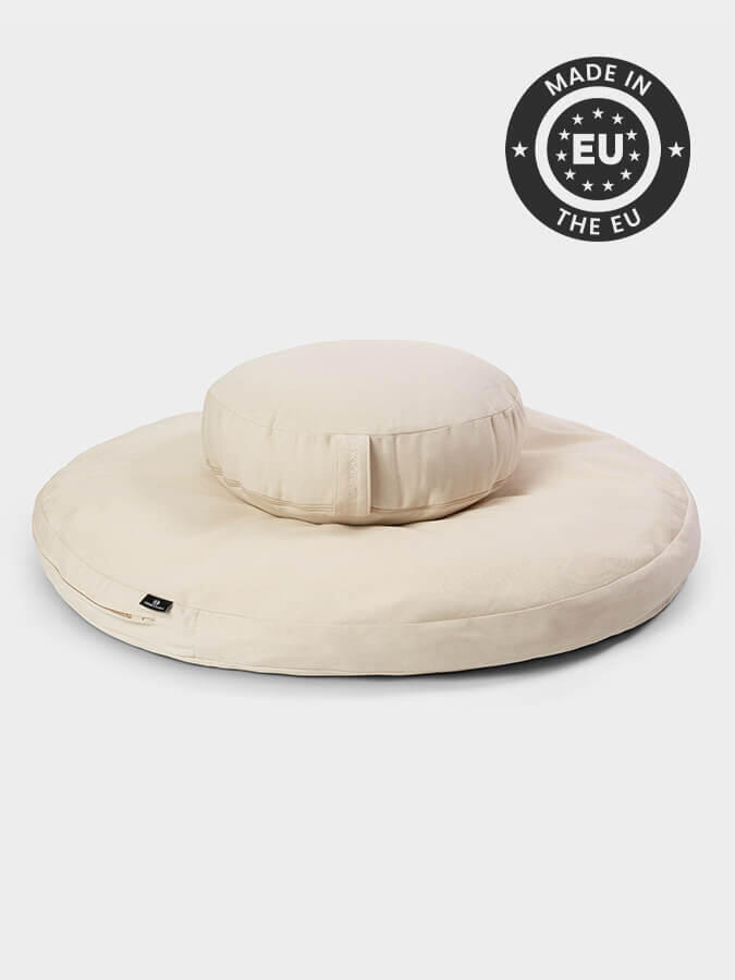 Yoga Studio EU Round Organic Zabuton Meditation Cushion Kit - Zafu ...