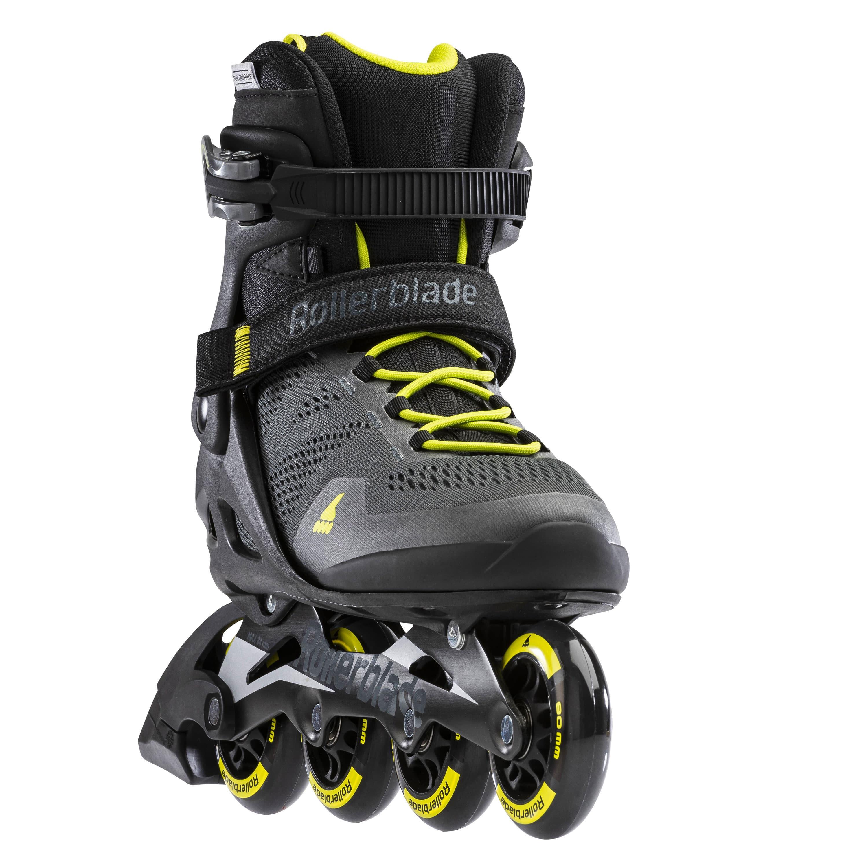 ROLLERBLADE MACROBLADE 80, BLACK/LIME, 38.5 ROLLERBLADE | Decathlon