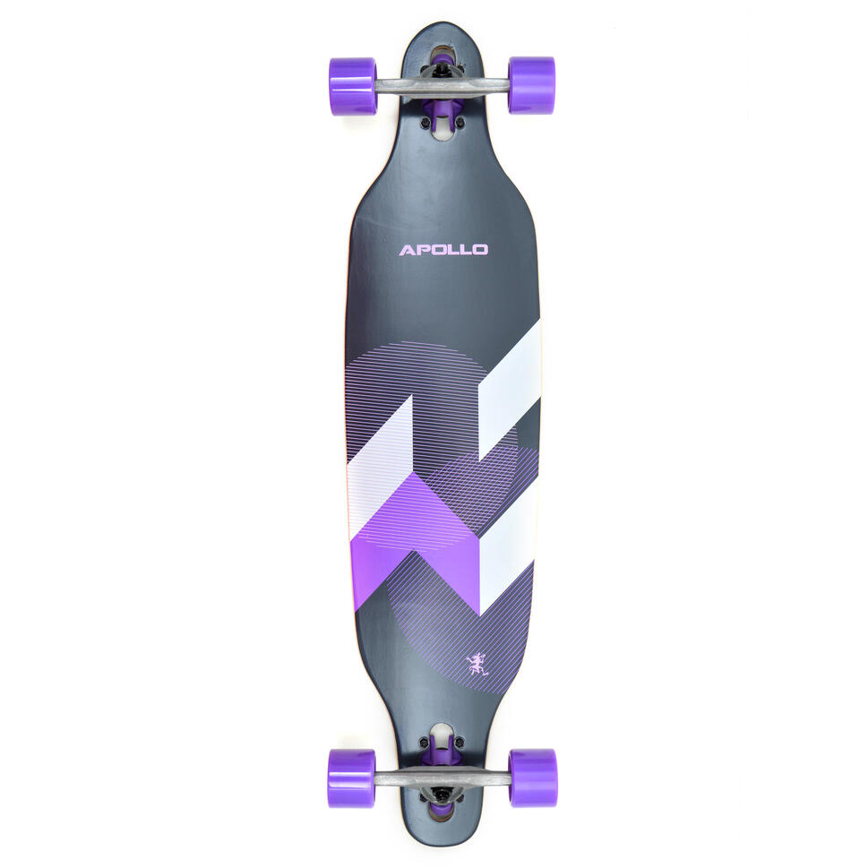 APOLLO Bamboe Longboard 38" incl. T-Tool, Drop-Through Freeride Cruiser | Decathlon