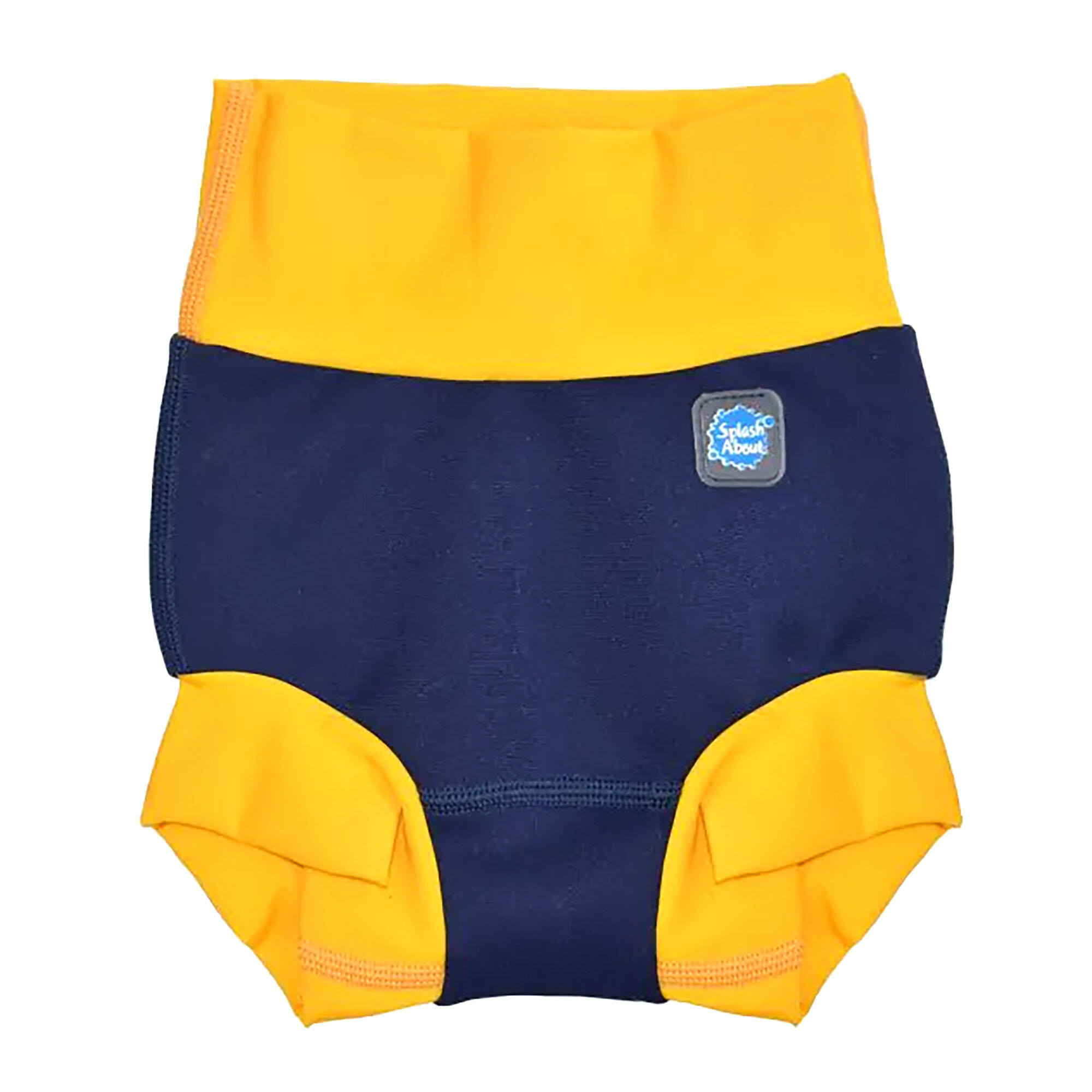 Splash About Happy Nappy Duo Reusable Swim Nappy, Navy/Yellow SPLASH ...