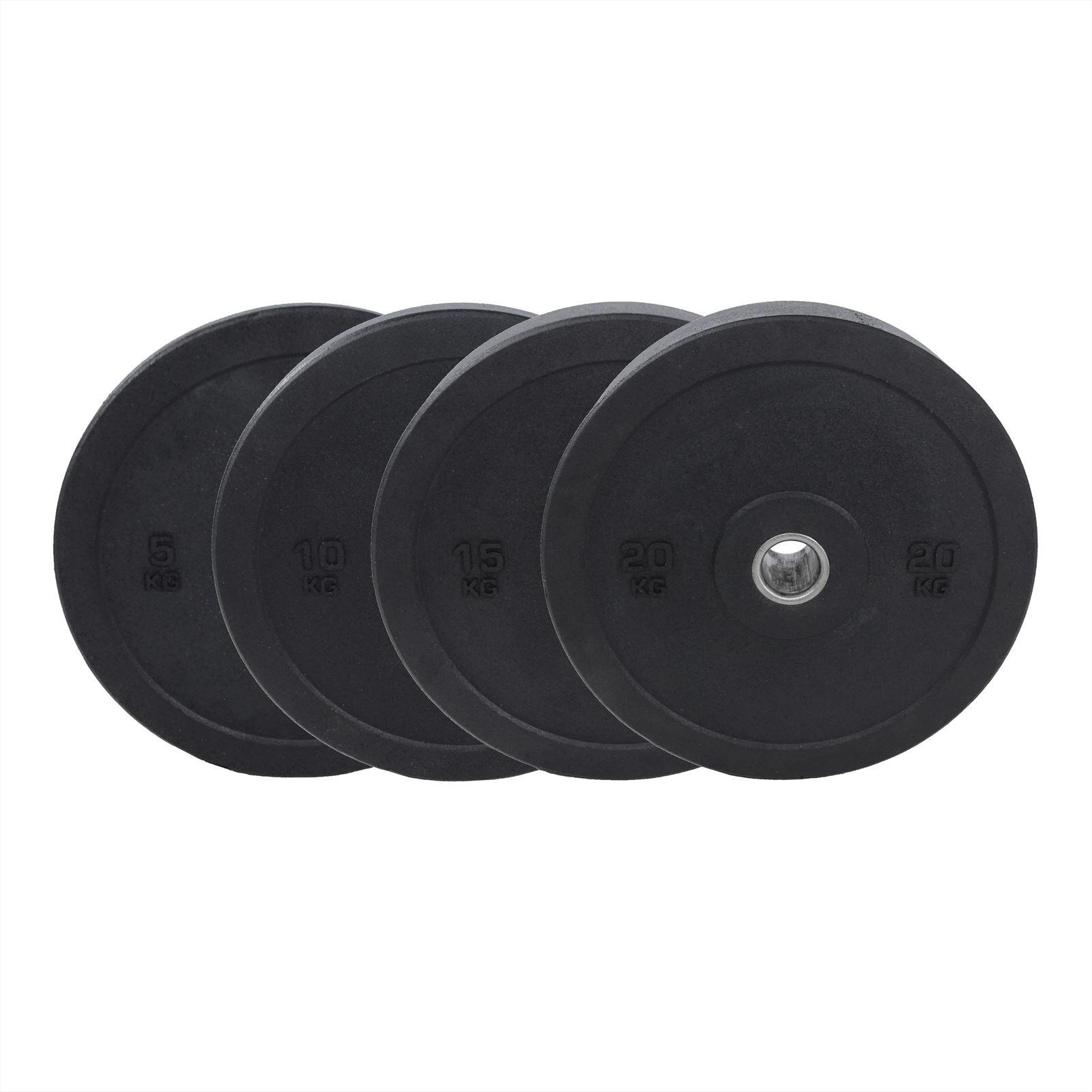 Hi-Temp Olympic Hantelscheibe – Bumper Plate – 50 mm – 5 kg – Schwarz ...