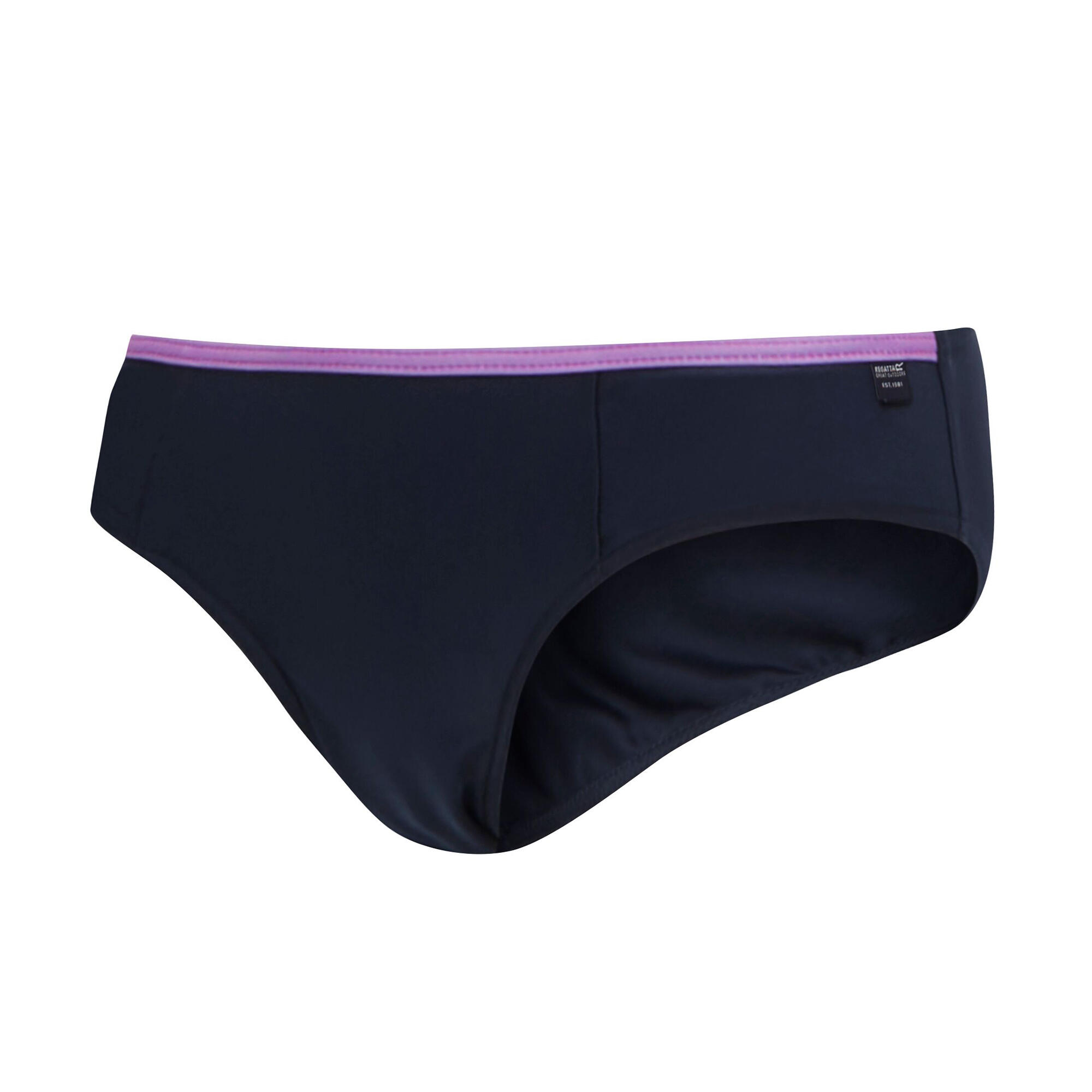Womens Ladies Aceana Plain Bikini Bottoms Navy Radiant Orchid Regatta