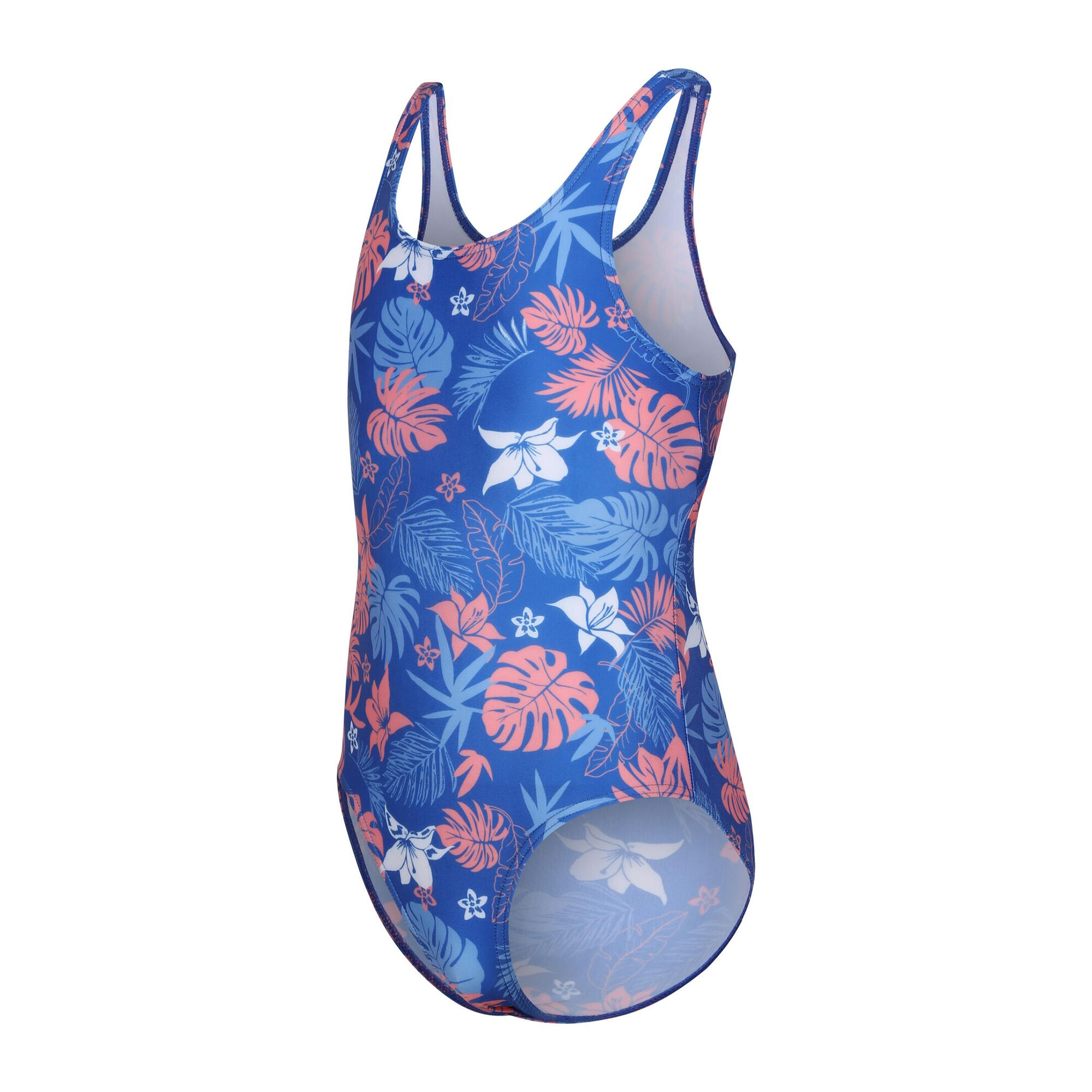 Girls Katrisse Family Hawaiian One Piece Swimsuit (Oxford Blue) REGATTA ...