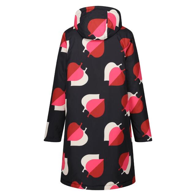 Womens/Ladies Orla Kiely Leaf Longline Waterproof Jacket (Shadow/Elm ...
