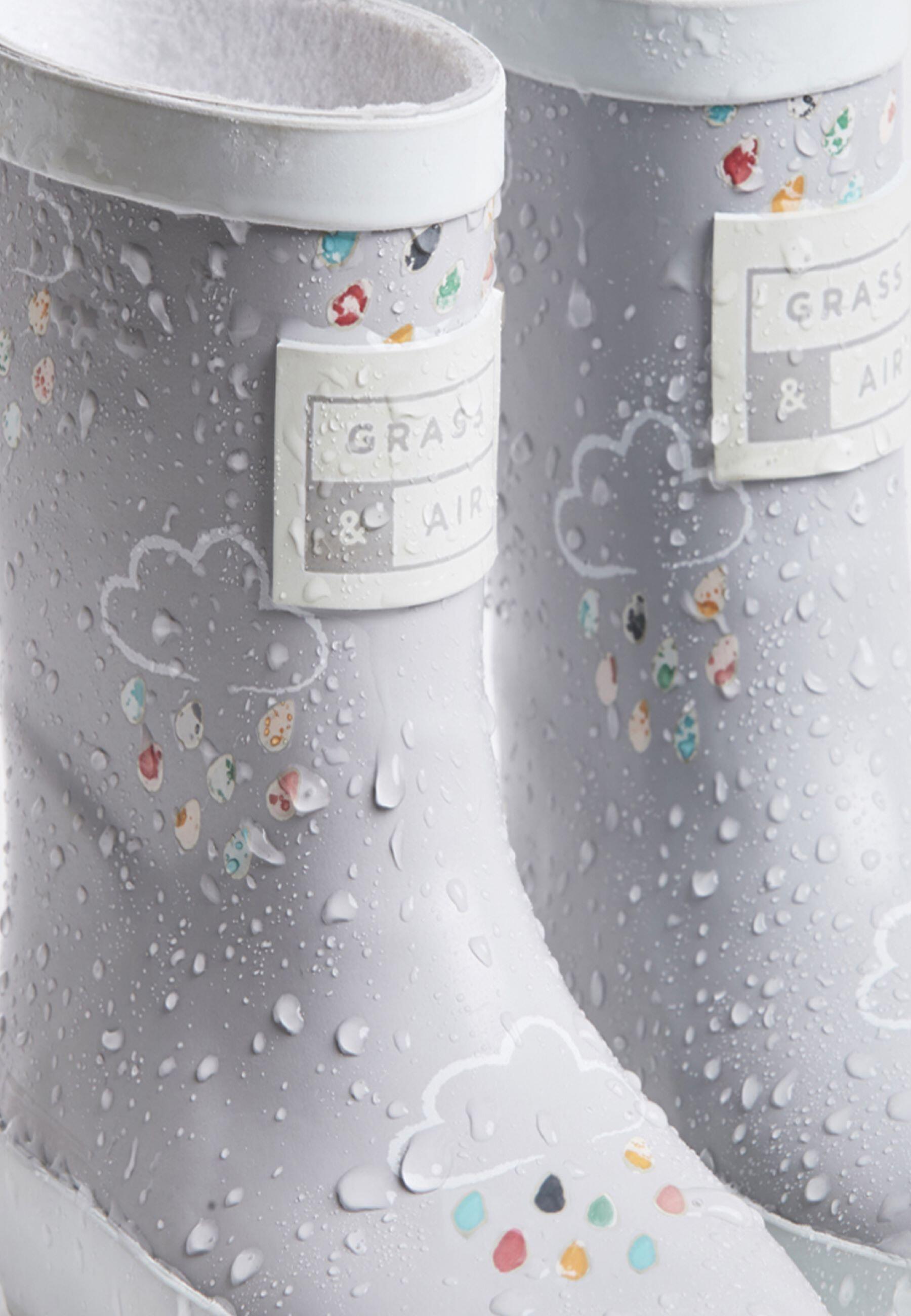 Kids Light Grey Colour-Revealing Wellies GRASS & AIR | Decathlon