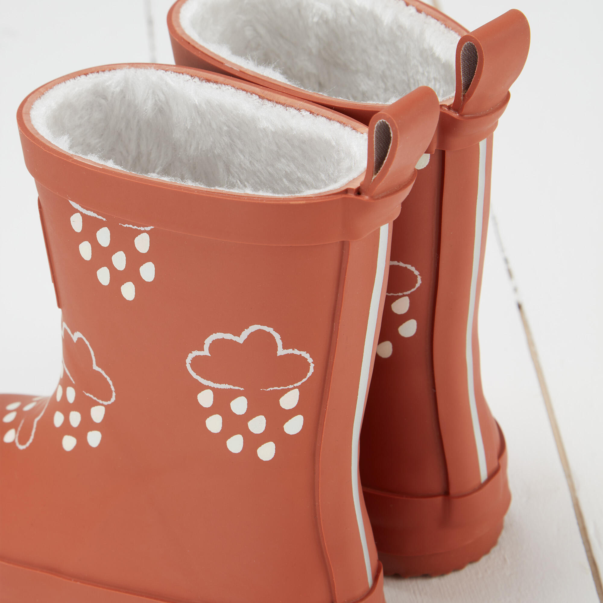 Little Kids Burnt Orange Colour-Changing Kids Wellies GRASS & AIR ...
