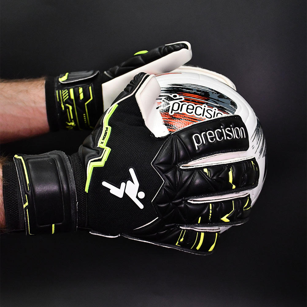 Precision Fusion X Pro Roll Finger Giga Goalkeeper Gloves PRECISION GK ...