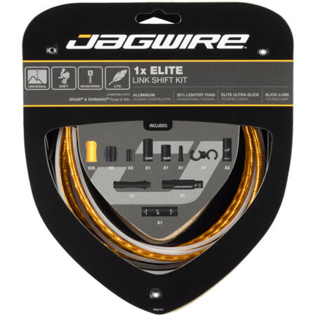 Jagwire 1x Elite Link Shift Kit Gold | Decathlon