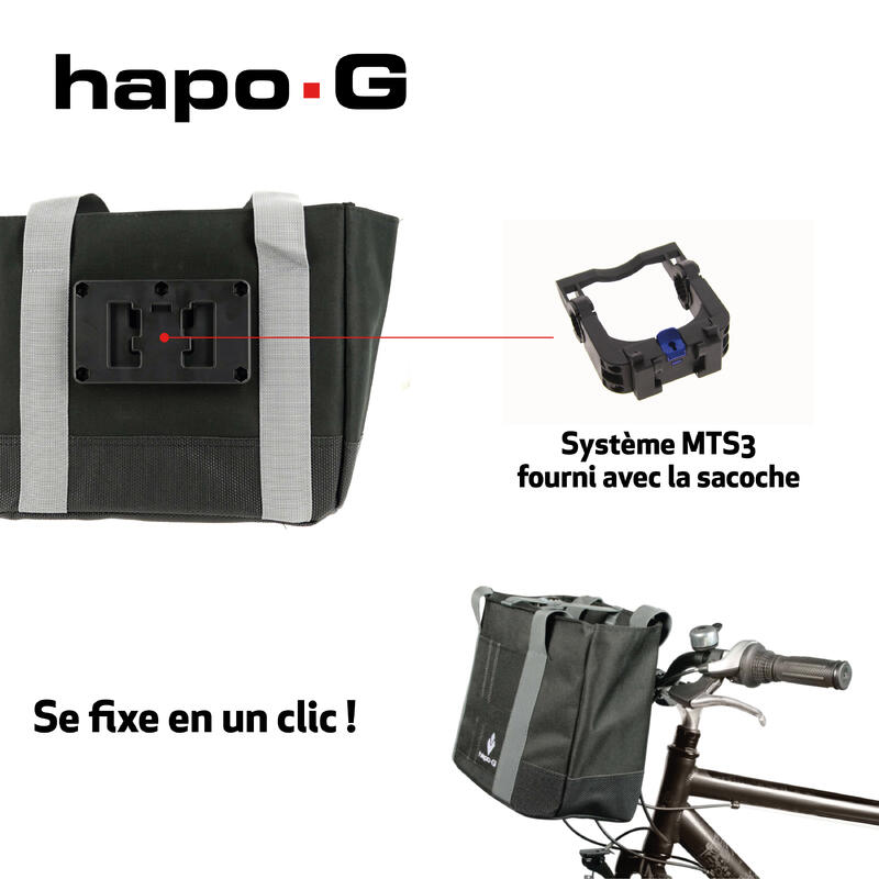 Panier shopping noir avec fixation Hapo-G HAPO-G | Decathlon