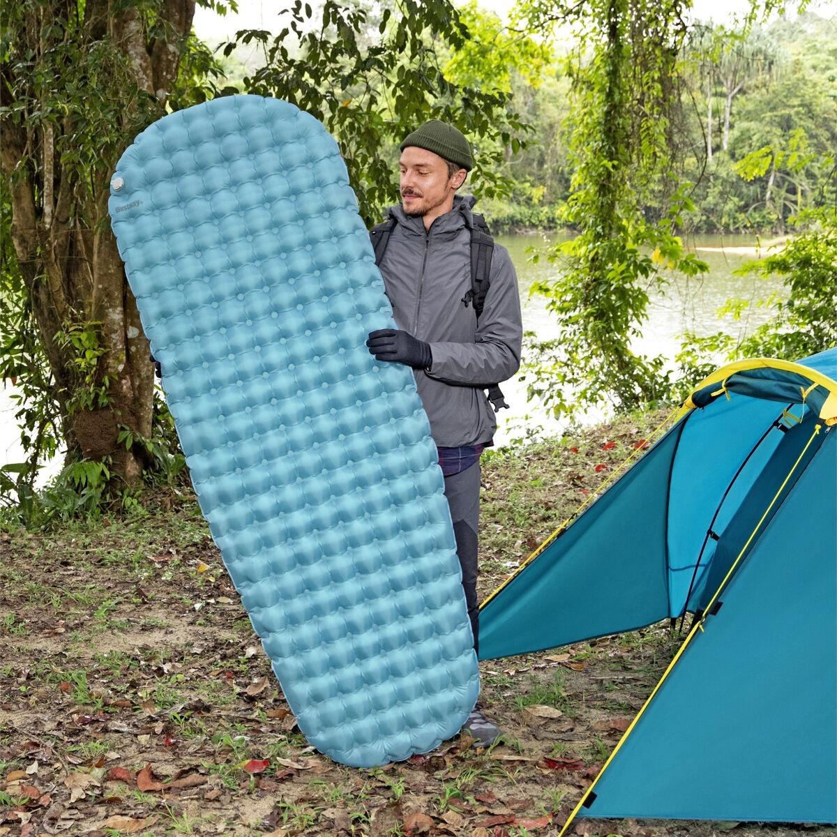 Bestway Insulated Wide Mummy Sleeping Pad, Portable Foam Sleeping Pad ...