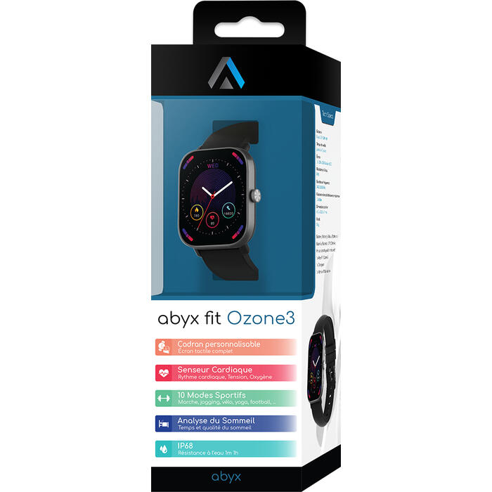 Montre Connectée Étanche Multisport - Abyx Fit Ozone 3 - Noire ABYX ... Montre Connectée Étanche Multisport - Abyx Fit Ozone 3 - Noire ABYX ...