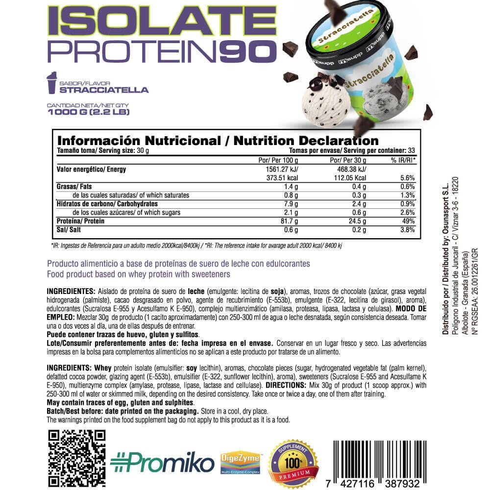 Isolate 90 cfm - 1kg Straciatella da MM Supplements MMSUPPLEMENTS ...