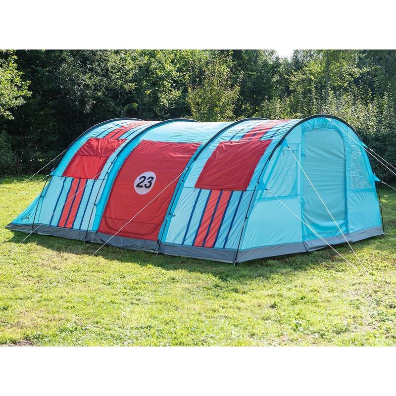 Namiot kempingowy tunelowy Gotland 6 Racing Blau, 6-osobowy, 1-2 sypialnie SKANDIKA | Decathlon