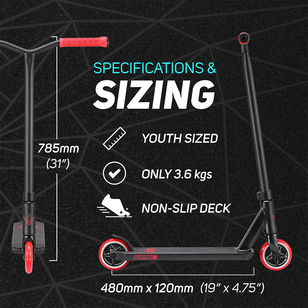 One S3 Complete Red Stunt Scooter & Cap BLUNT | Decathlon
