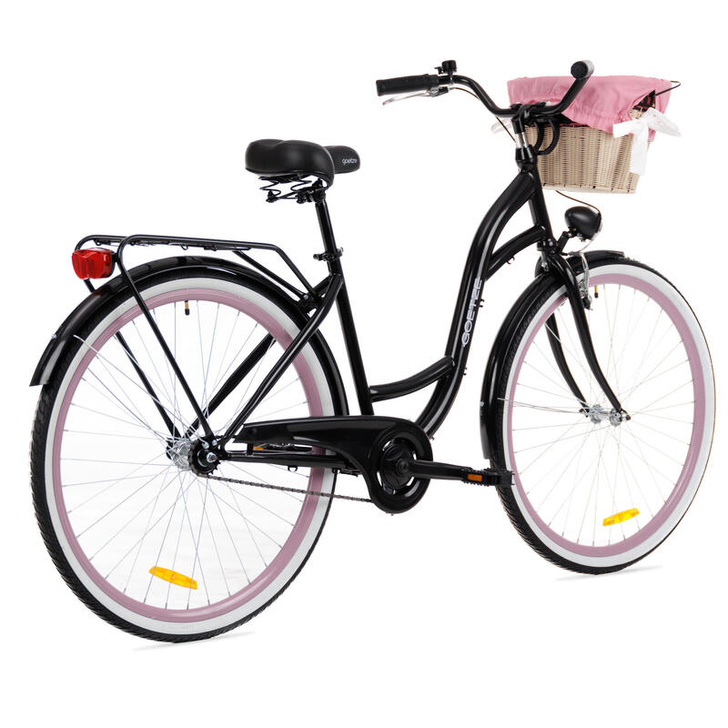 Rower miejski damski GOETZE Style 28, kosz GOETZE | Decathlon