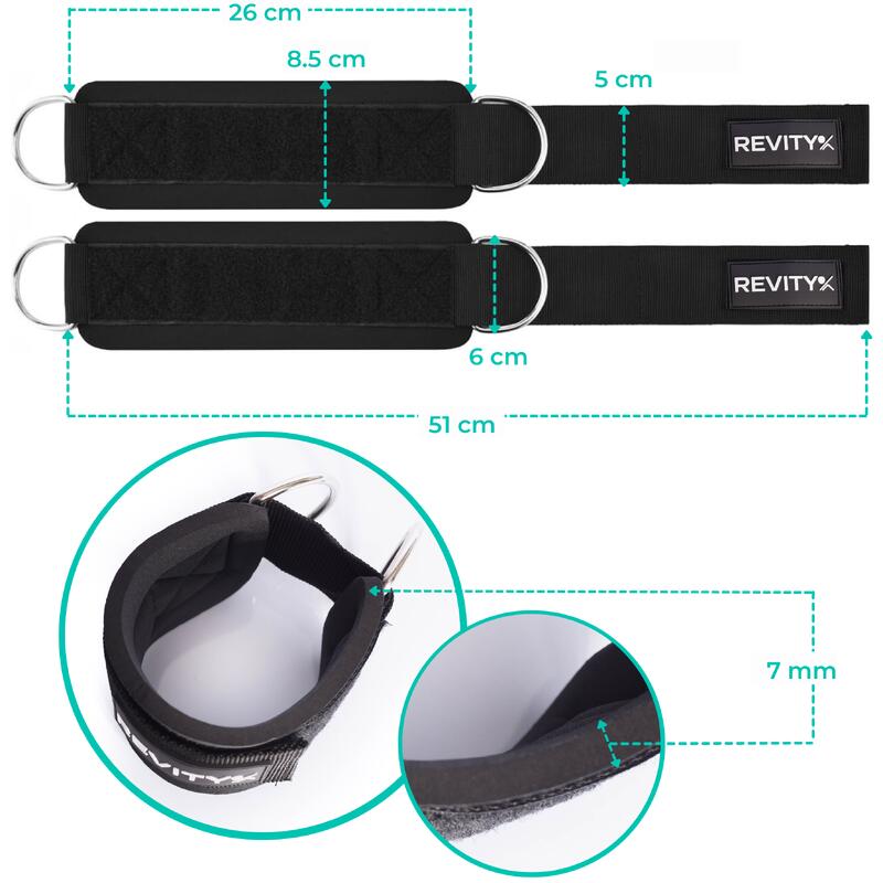 Uchwyty opaski na kostki do wyciągu Revity do treningu nóg i pośladków ...