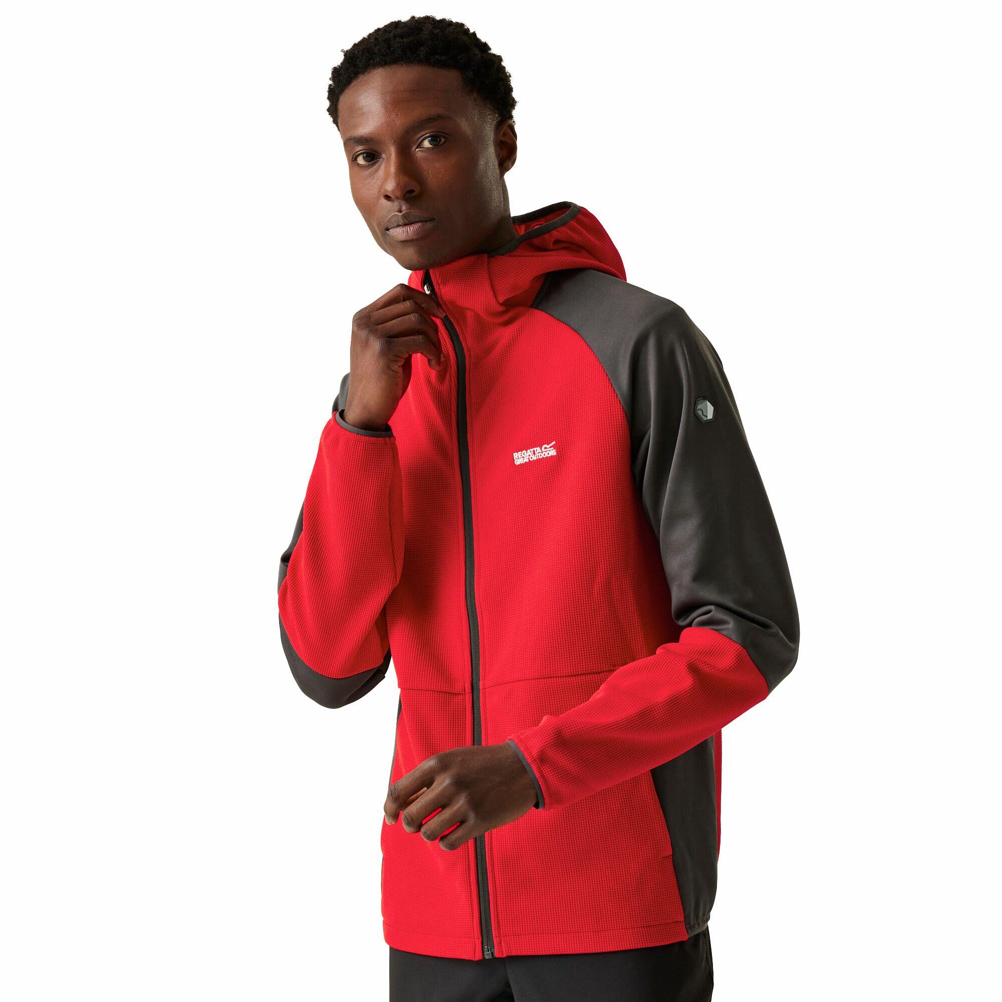 Mens Molaris Full Zip Fleece Jacket (Danger Red/Ash) REGATTA | Decathlon