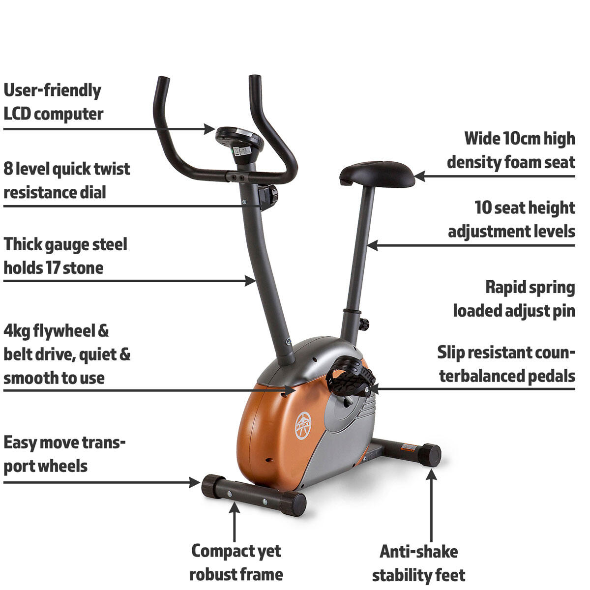 UPRIGHT EXERCISE BIKE- ME-708 | Decathlon