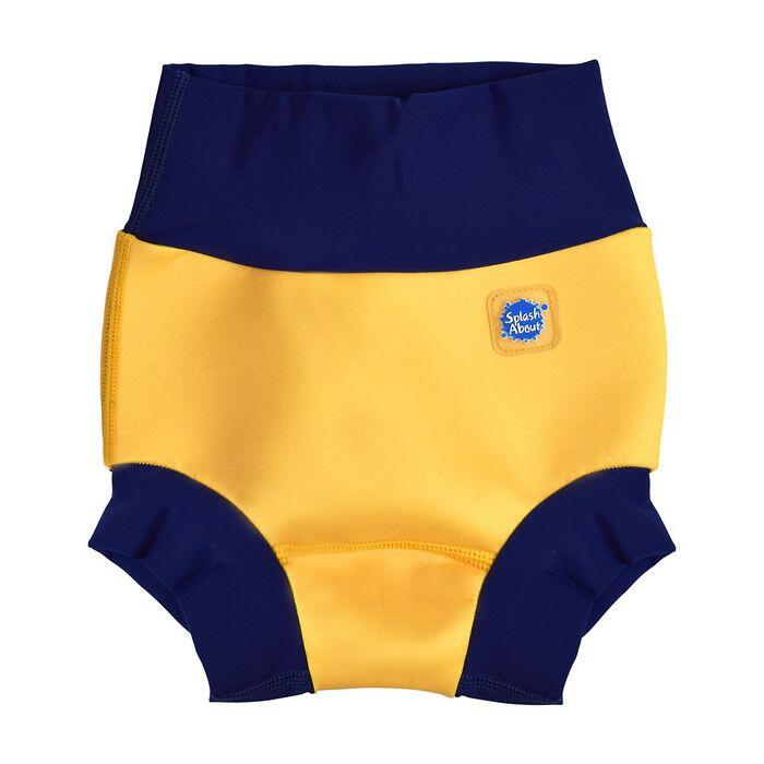 Splash About Happy Nappy Reusable Swim Nappy, Yellow & Navy SPLASH ...