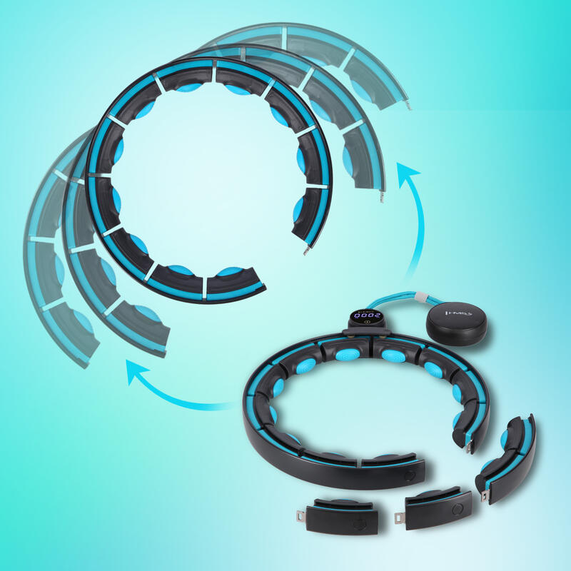 Mágneses hula-hop készlet HMS HHM17 számlálóval + BR163 karcsúsító öv ...