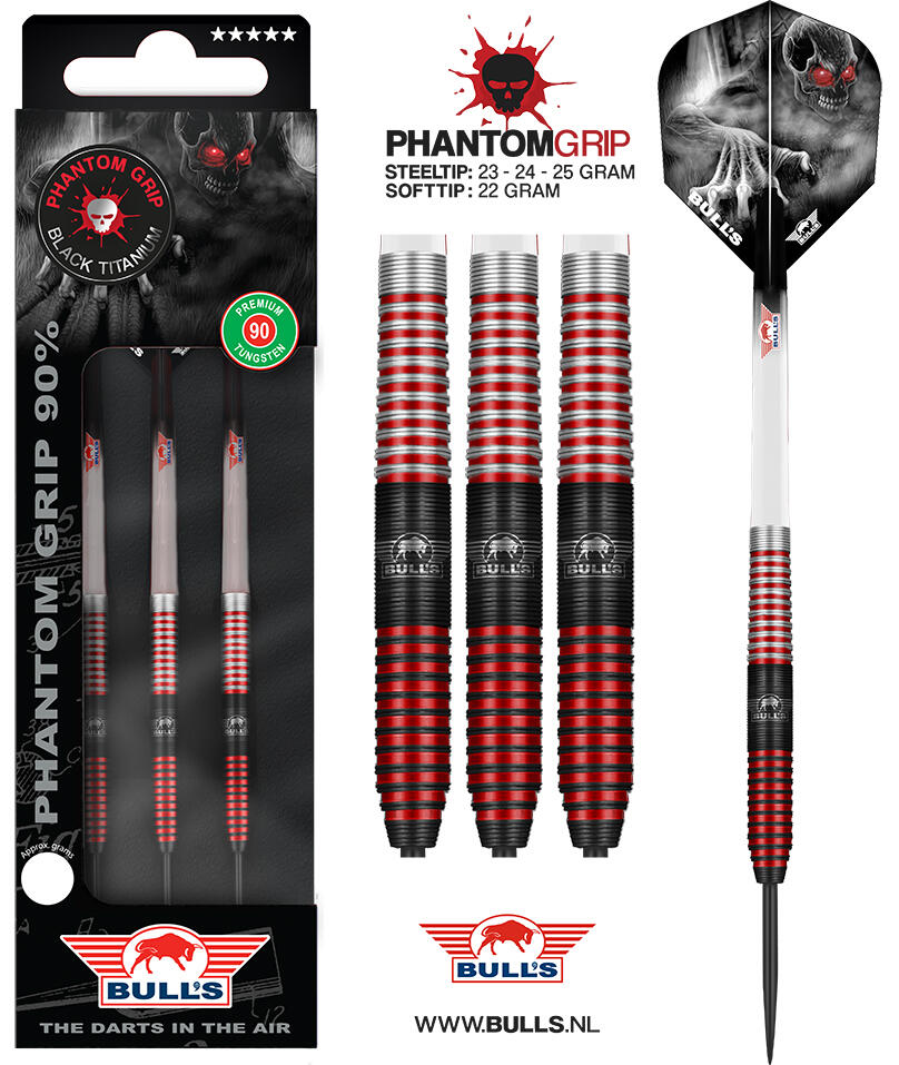 Dart Bull's Phantom Grip 90% Red PCT BULL S | Decathlon