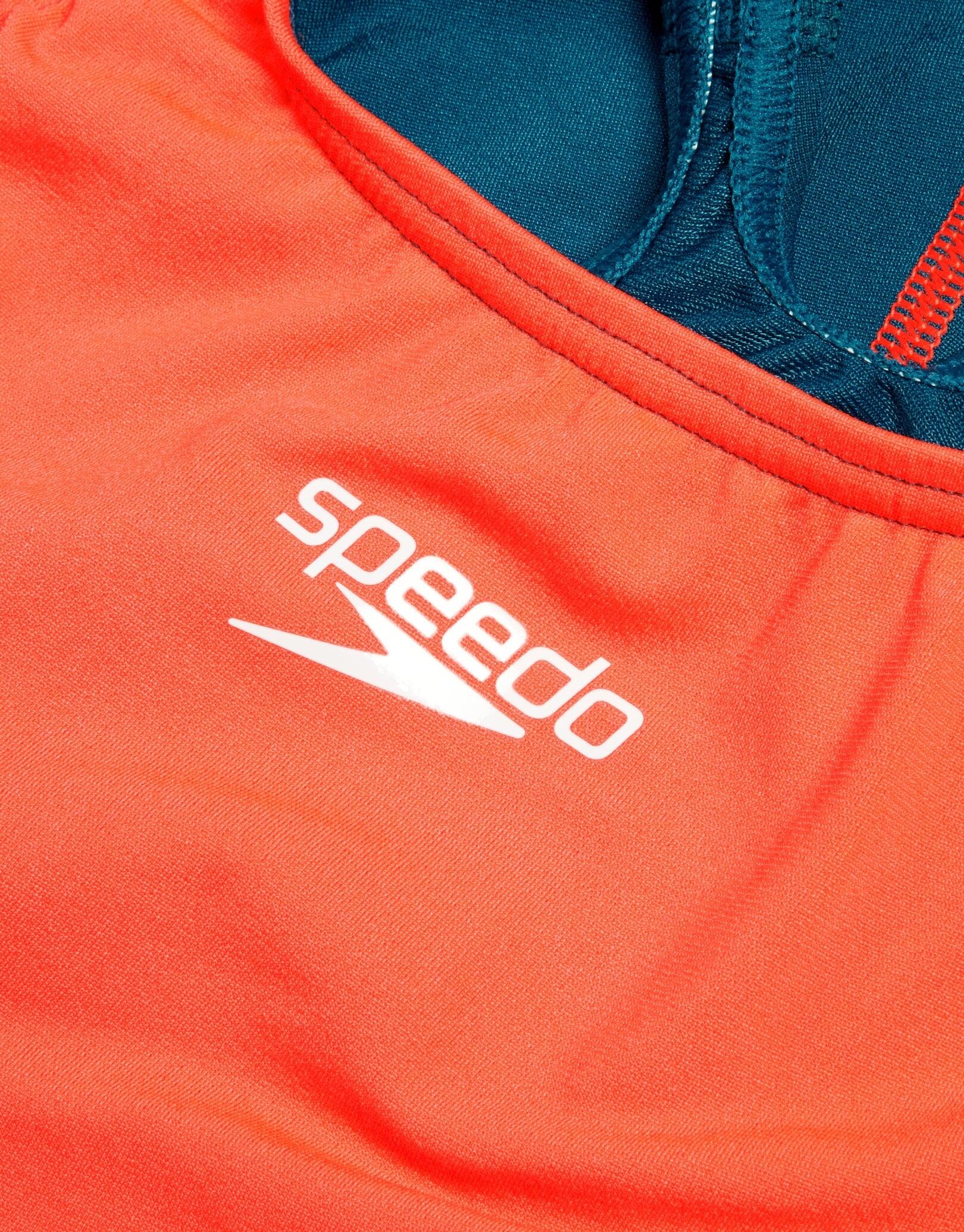 Speedo Girls Fastskin Endurance Max Openback Kneeskin Redblue Speedo Decathlon